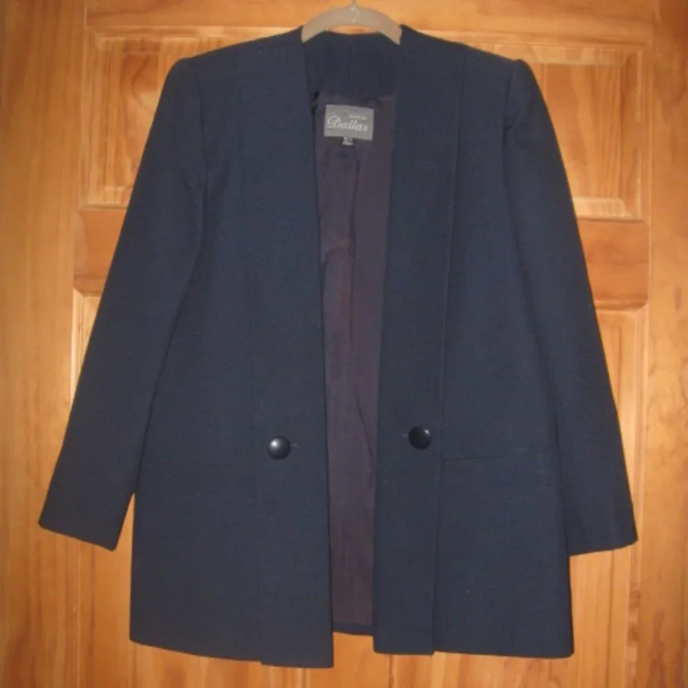 Suits by Dallas | Skirts | Suits By Dallas Navy Blue Blazer And ...